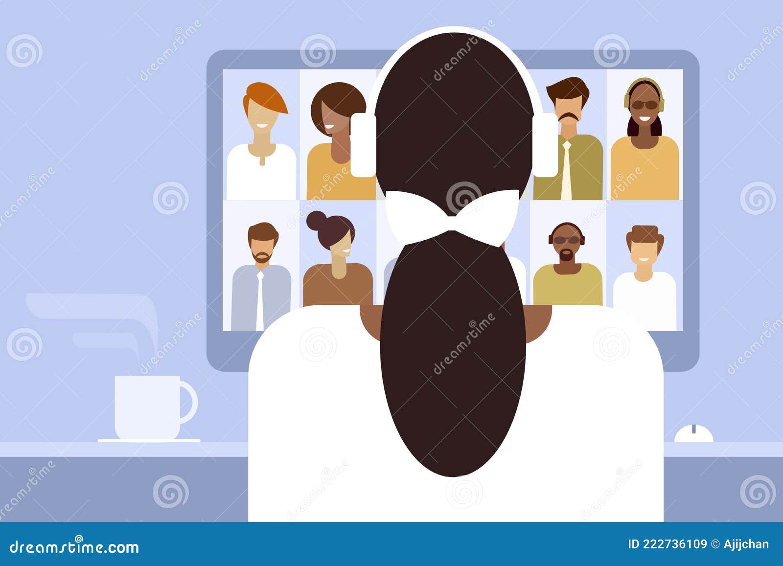 Many Meeting People Groups Gathering Around Different Signs Royalty ...