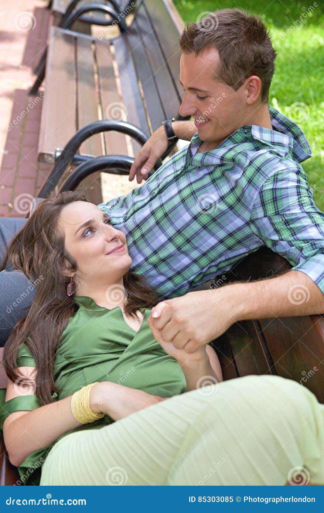 Girlfriend Resting Head on Boyfriend S Lap Stock Image - Image of park ...
