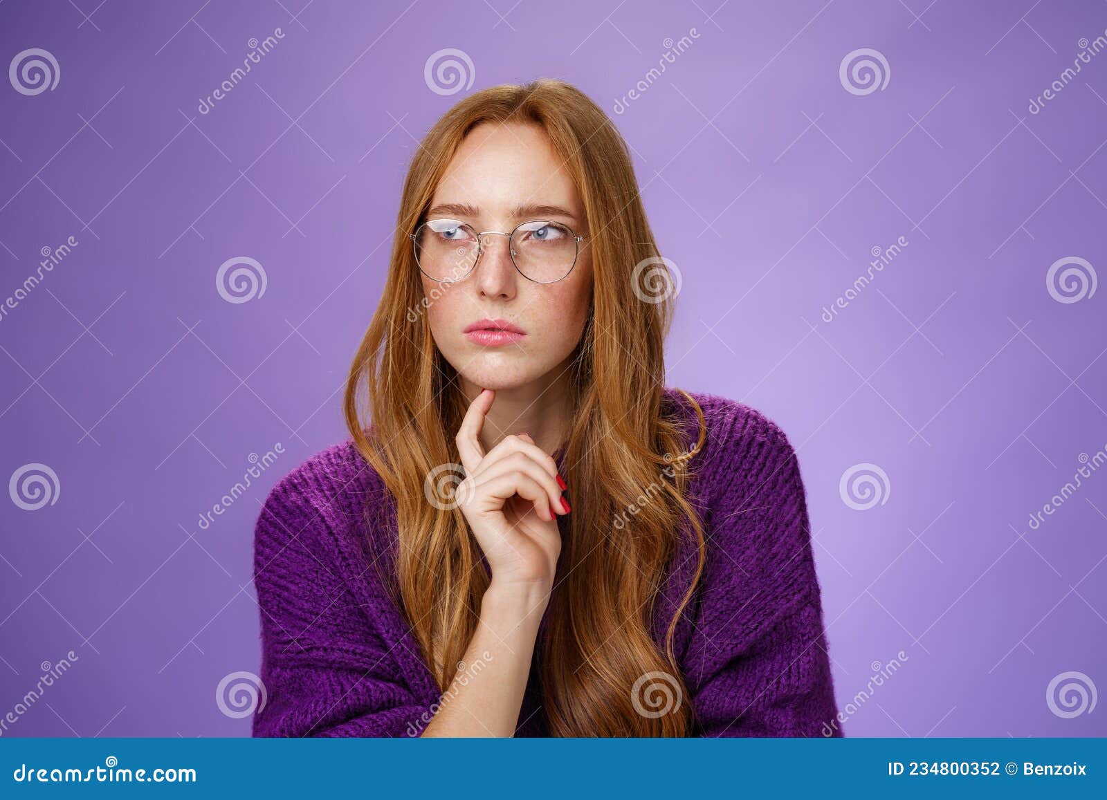 Girlfriend Solving Puzzle Like Detective Making Assumptions Focusing on ...