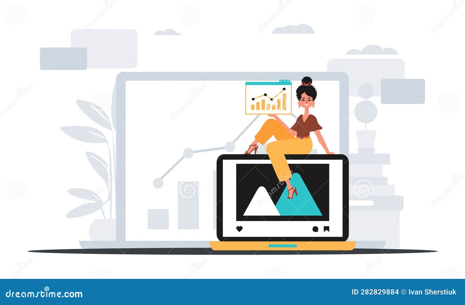 Girlfriend with Visualize and Growth Graph . the Topic of Contentedness ...