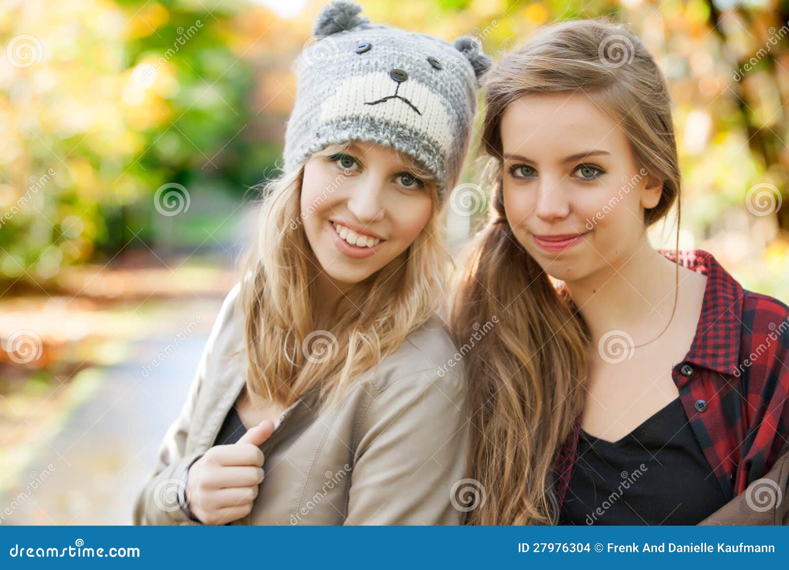 Girlfriends in the autumn stock photo. Image of teenagers - 27976304