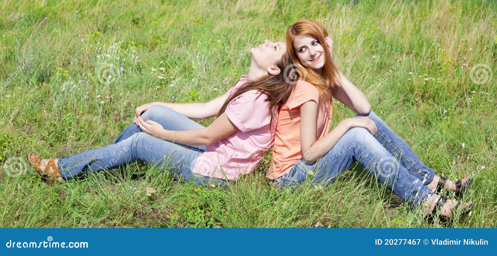 Girlfriends at Countryside. Stock Image - Image of happy, teen: 20277467