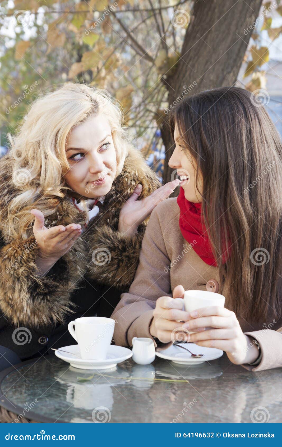 Girlfriends Gossip and Coffee Stock Photo - Image of chatting, happy ...