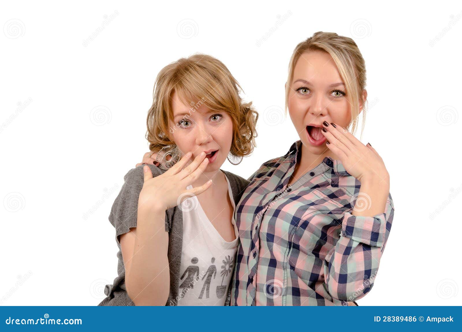 Girlfriends mocking stock photo. Image of conversation - 28389486