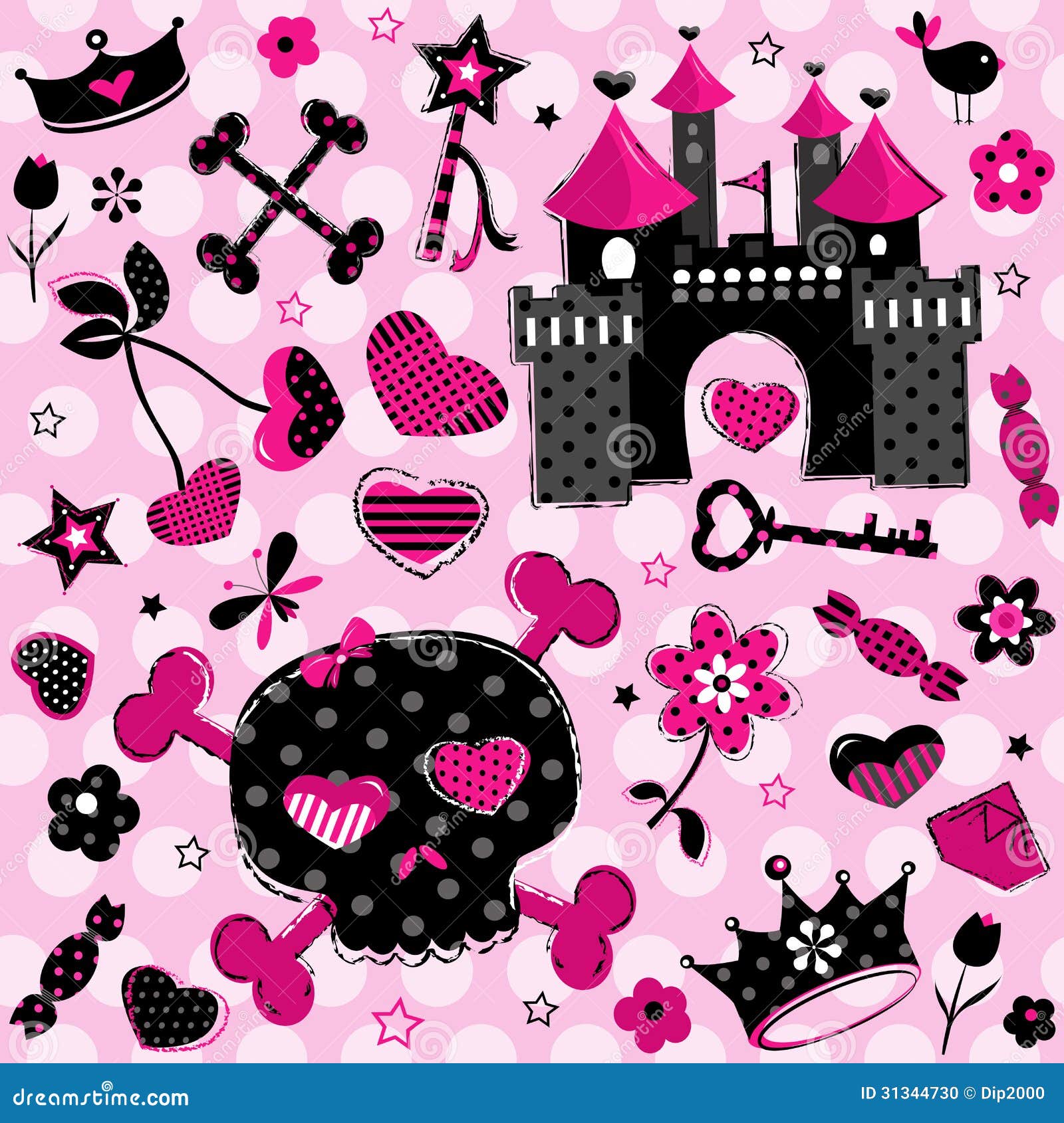 Doodle Aggressive Cat Bares Teeth Isolated On White Background. Vector ...