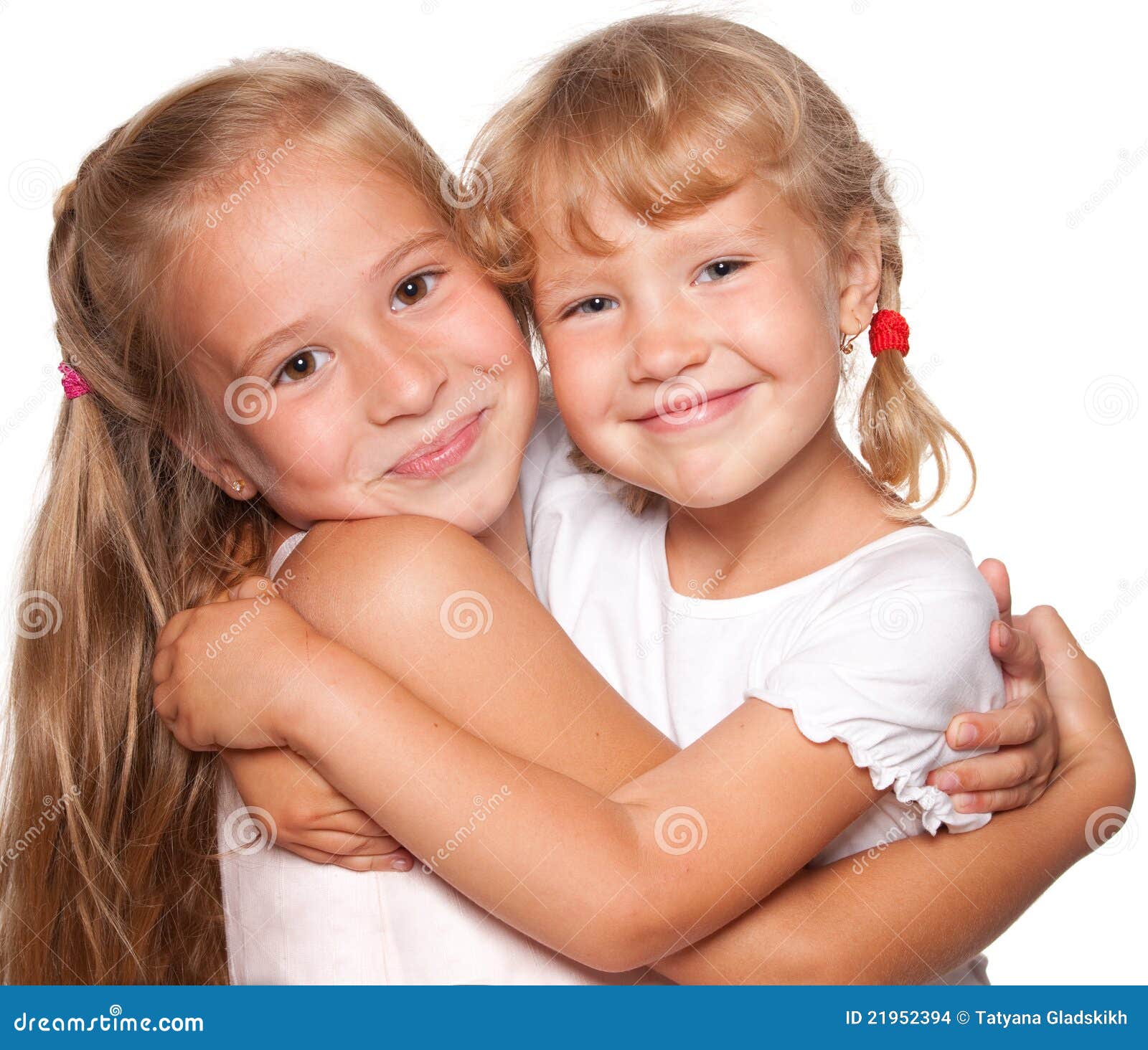 Girls stock photo. Image of hugging, childhood, isolated - 21952394