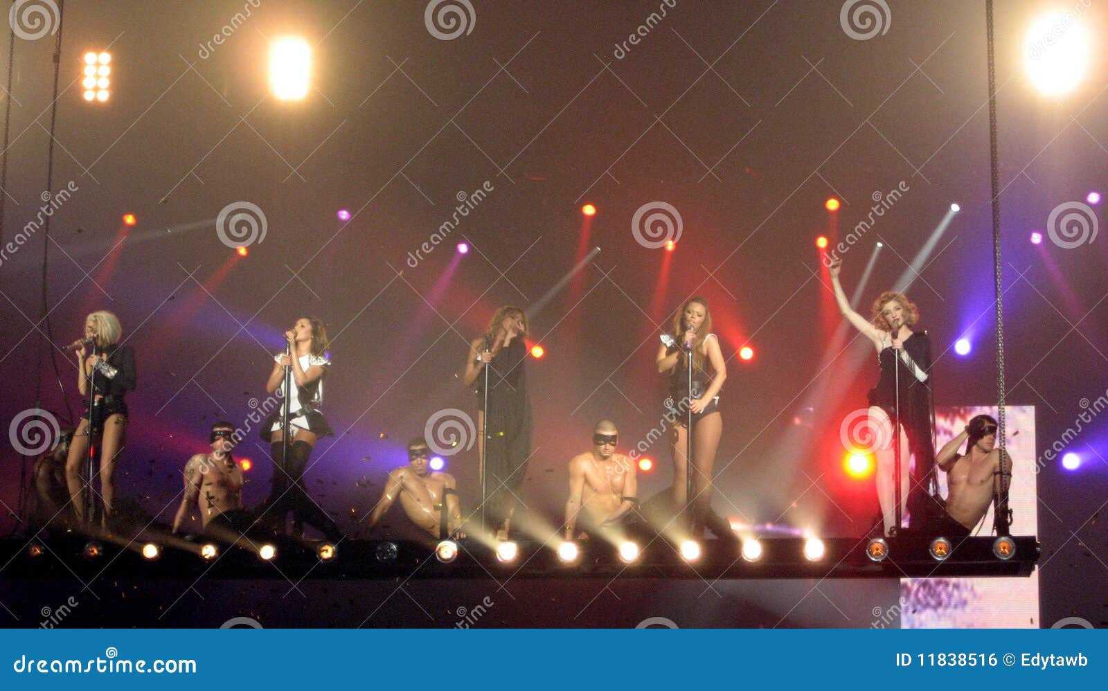 Girls Aloud on the Moving Stage Editorial Photo - Image of lights ...