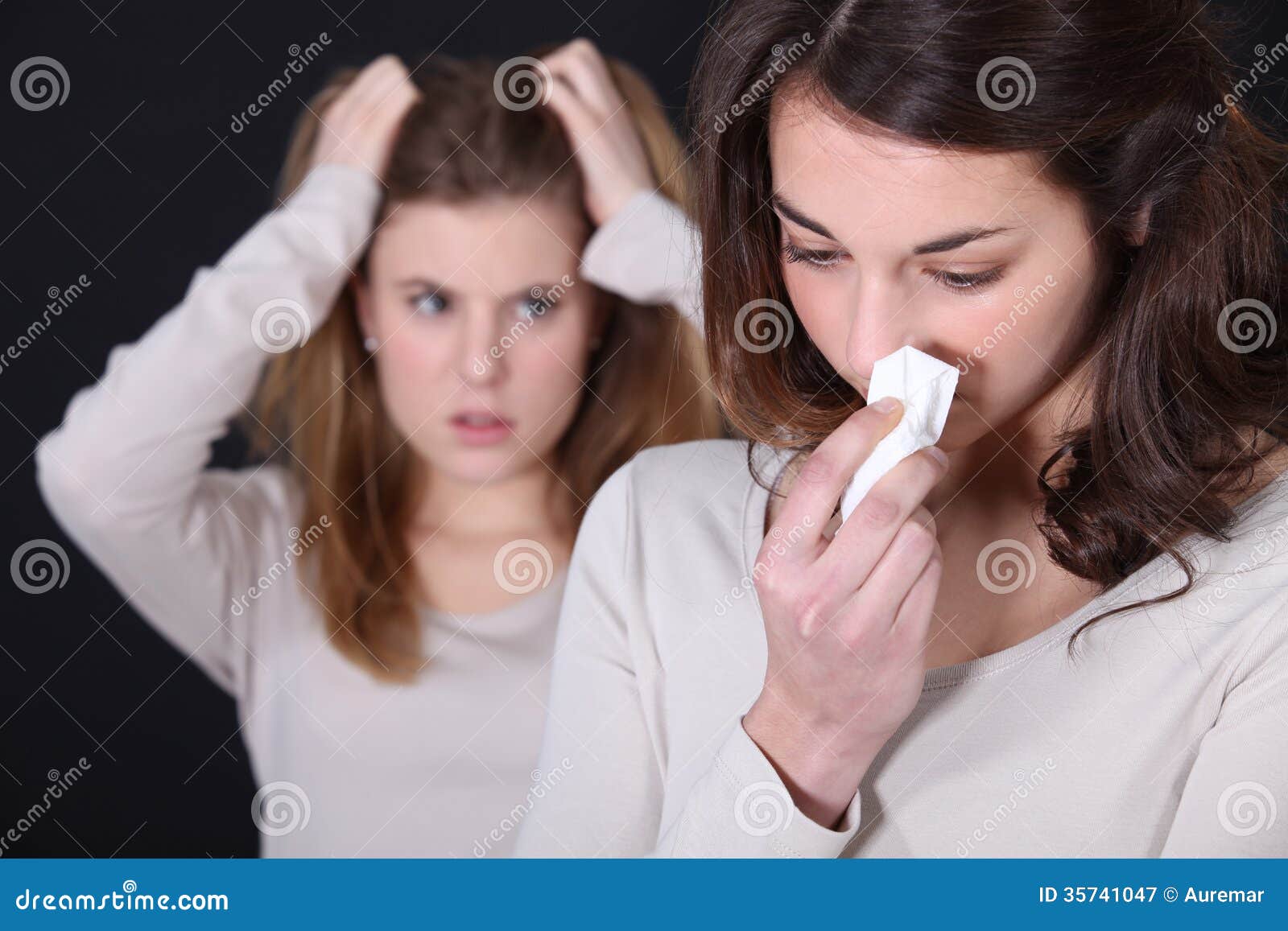 Girls arguing stock image. Image of girls, handkerchief - 35741047