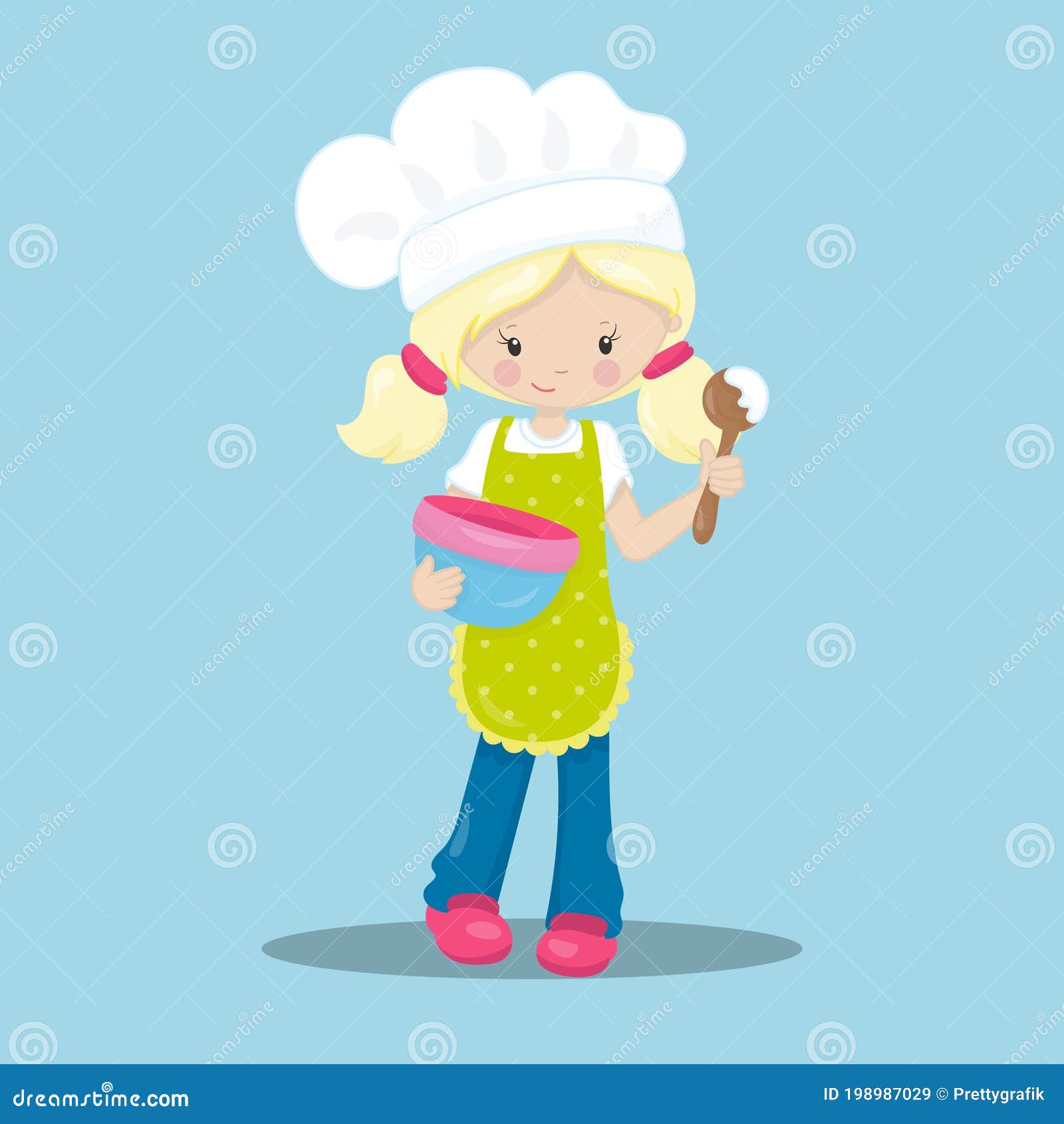 Girls baker 01 stock vector. Illustration of baker, girls - 198987029