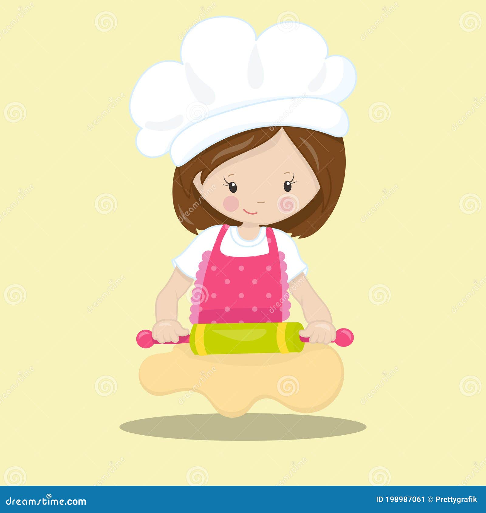 Girls baker 22 stock vector. Illustration of vector - 198987061