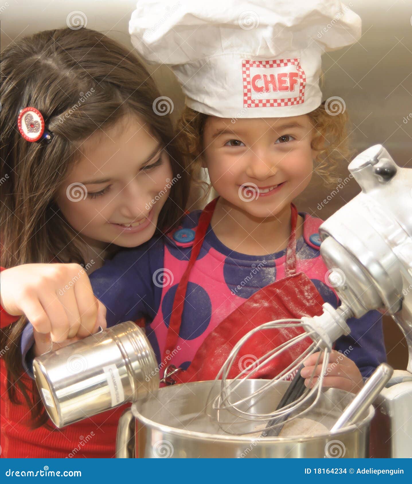 Girls Baking stock photo. Image of youth, bake, help - 18164234