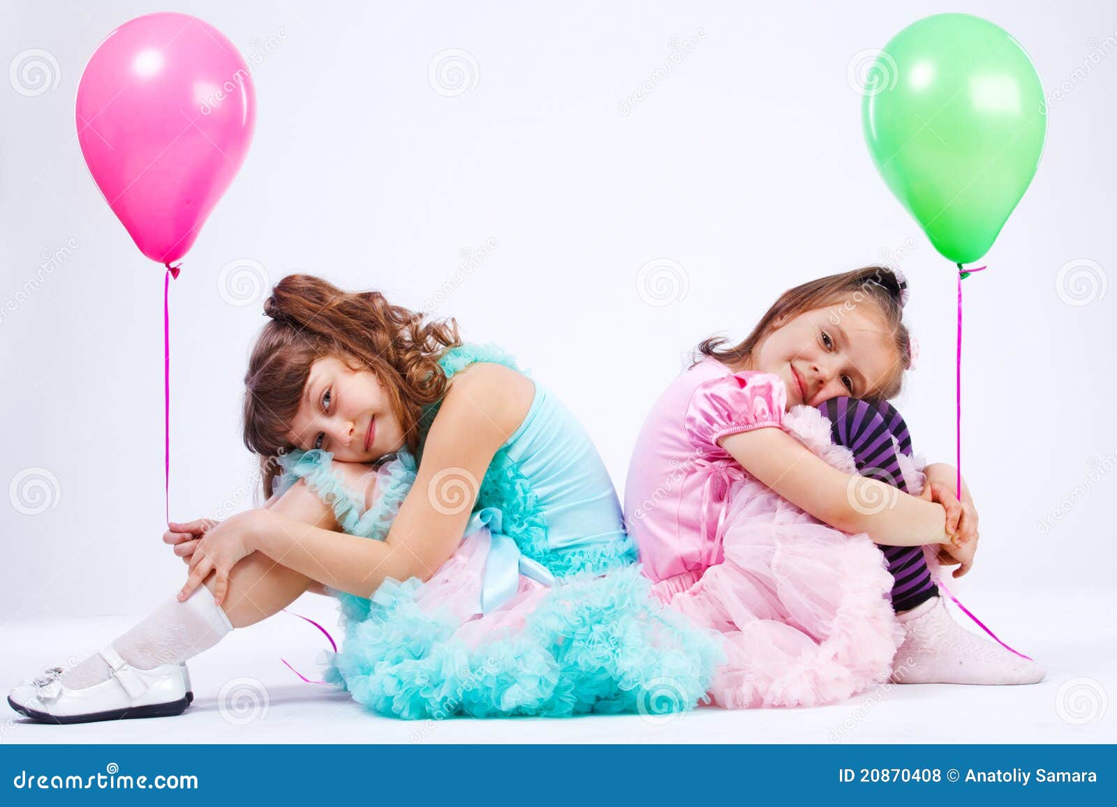 Girls with balloons stock photo. Image of balloon, party - 20870408