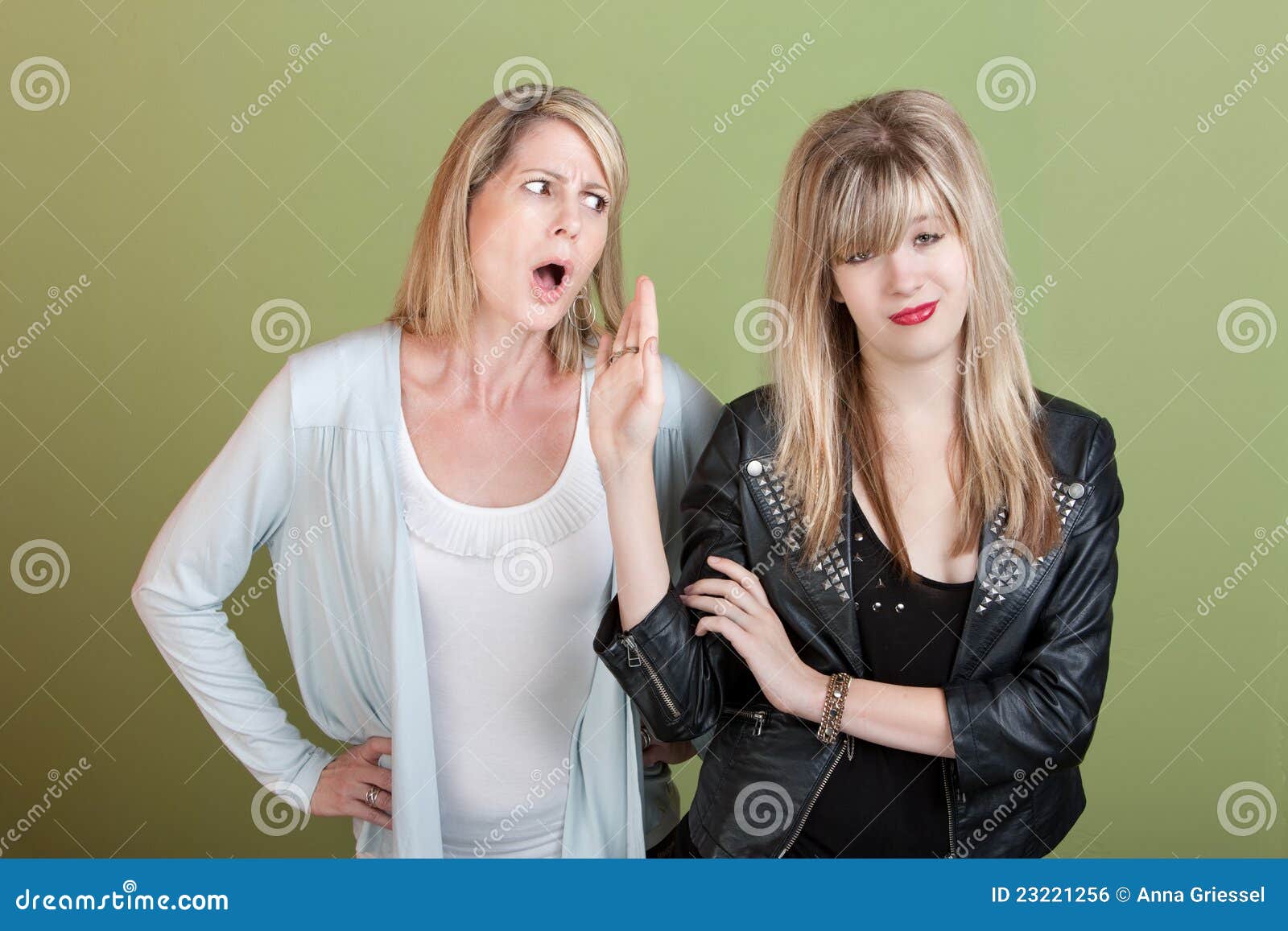 Girls Blows Off Frustrated Mom Stock Photo - Image of misbehaving ...