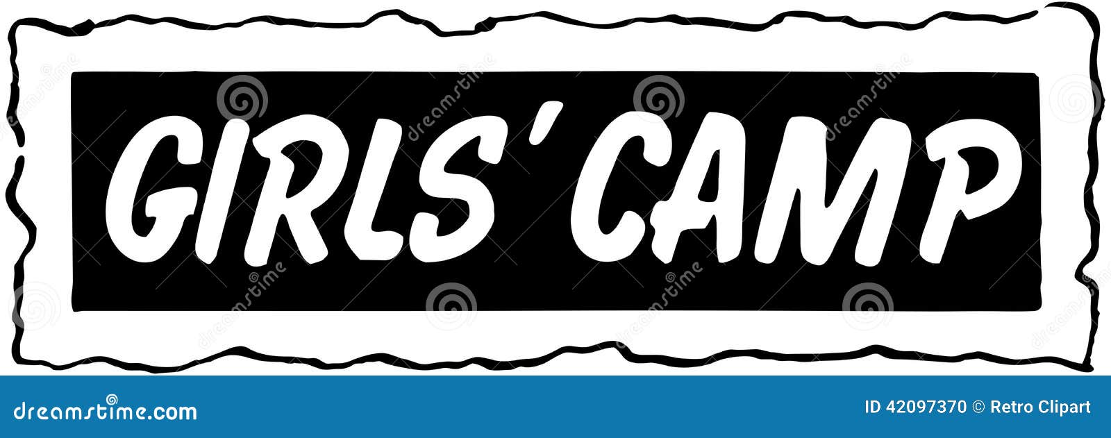 Girls Camp stock vector. Illustration of advertising - 42097370