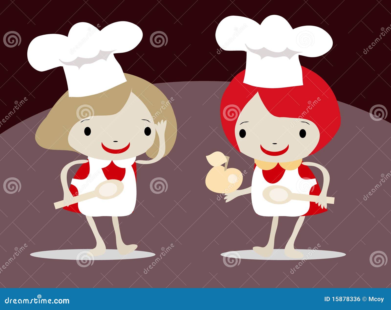 Girls Chef Cooking stock illustration. Illustration of artwork - 15878336