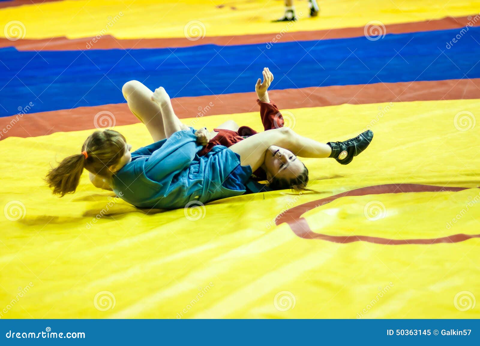 Girls compete in Sambo editorial image. Image of martial - 50363145