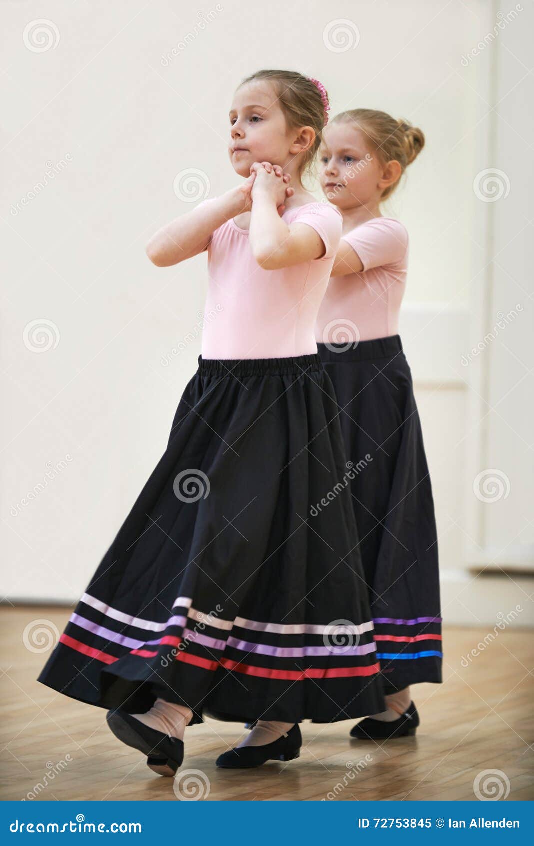 Girls in Costume during Character Ballet Dancing Class Stock Image ...