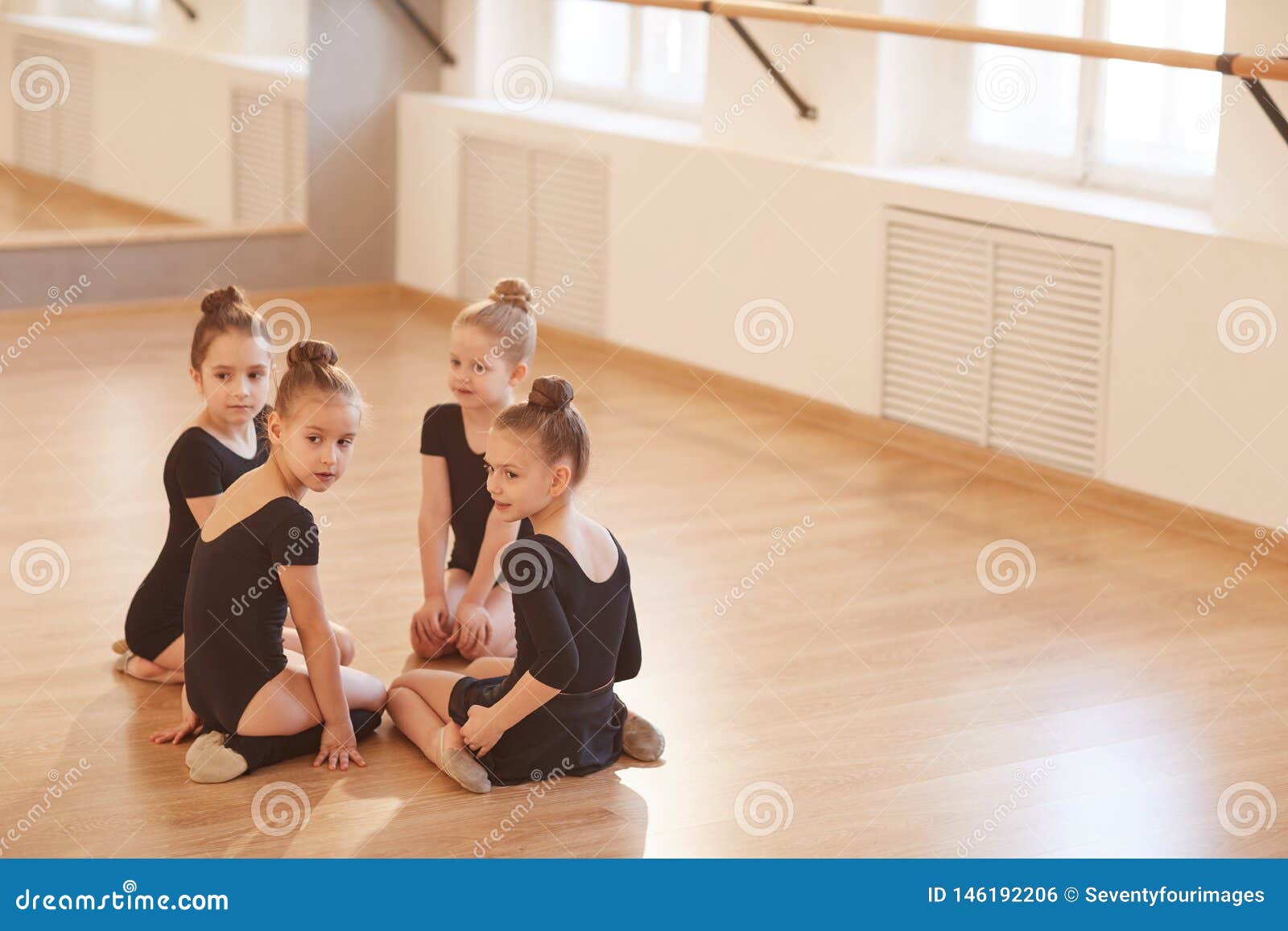 Girls in Dance Studio stock photo. Image of choreography - 146192206