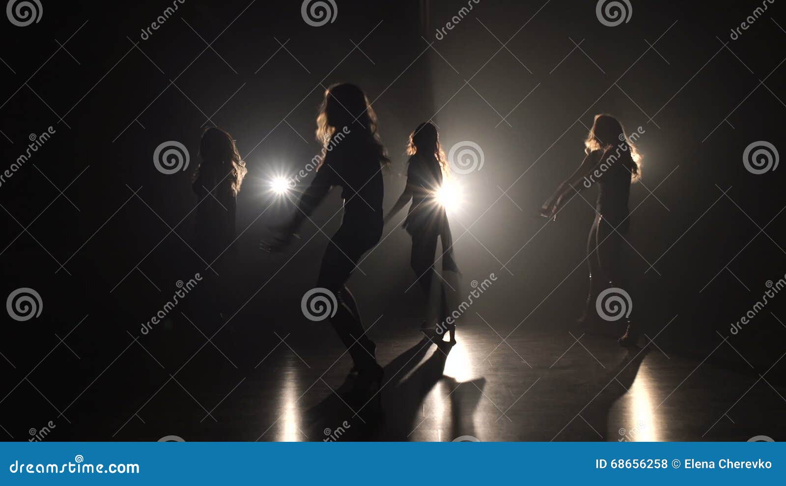 Girls dancing. backlight stock footage. Video of woman - 68656258