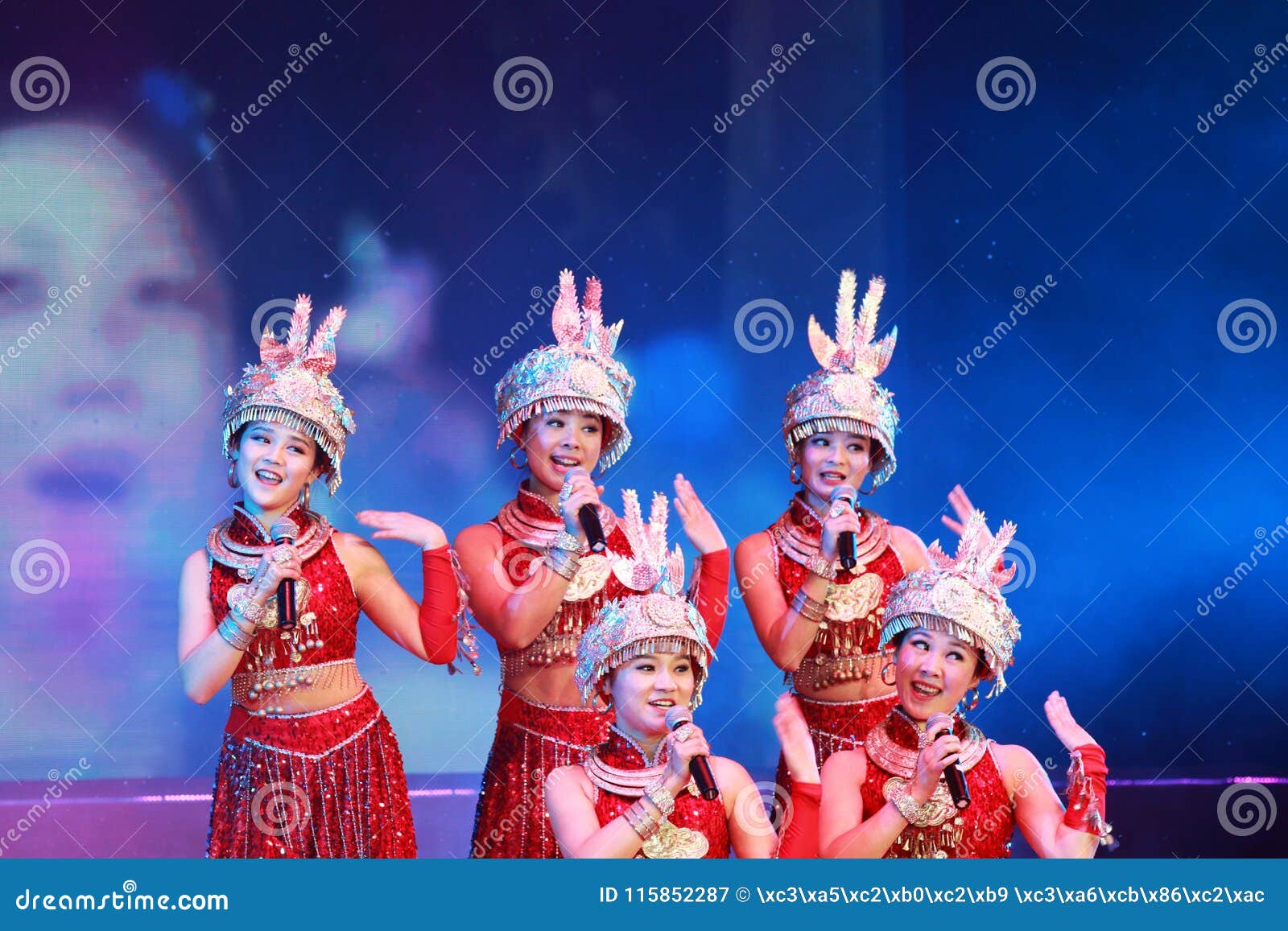 The Girls are Dancing on the Stage Editorial Photography - Image of ...
