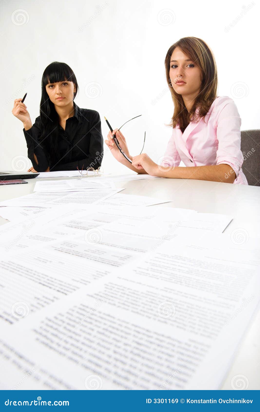 Girls with documents stock image. Image of girls, book - 3301169