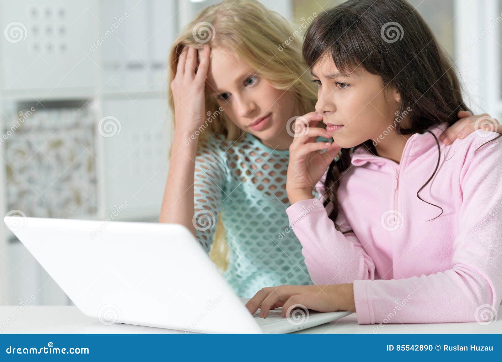 Girls doing lessons stock photo. Image of gorgeous, adorable - 85542890