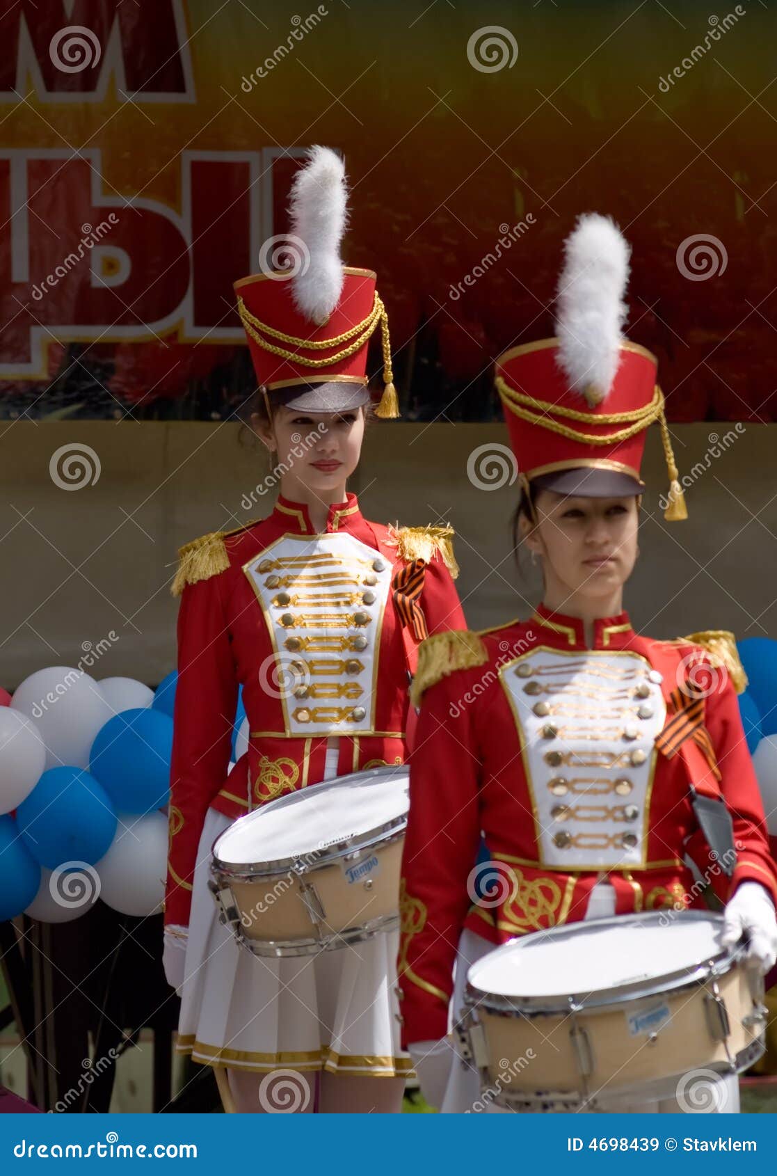 Girls with drums editorial stock image. Image of ladys - 4698439