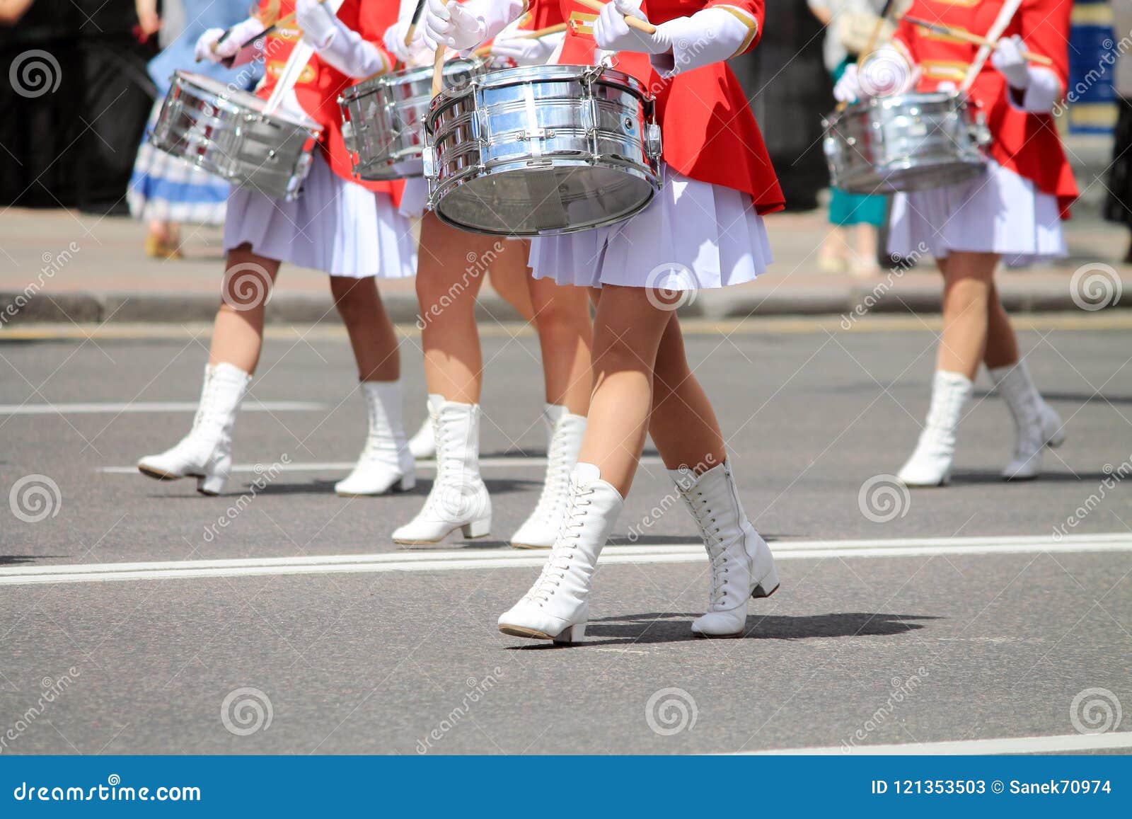 Girls with drums stock image. Image of girls, drums - 121353503