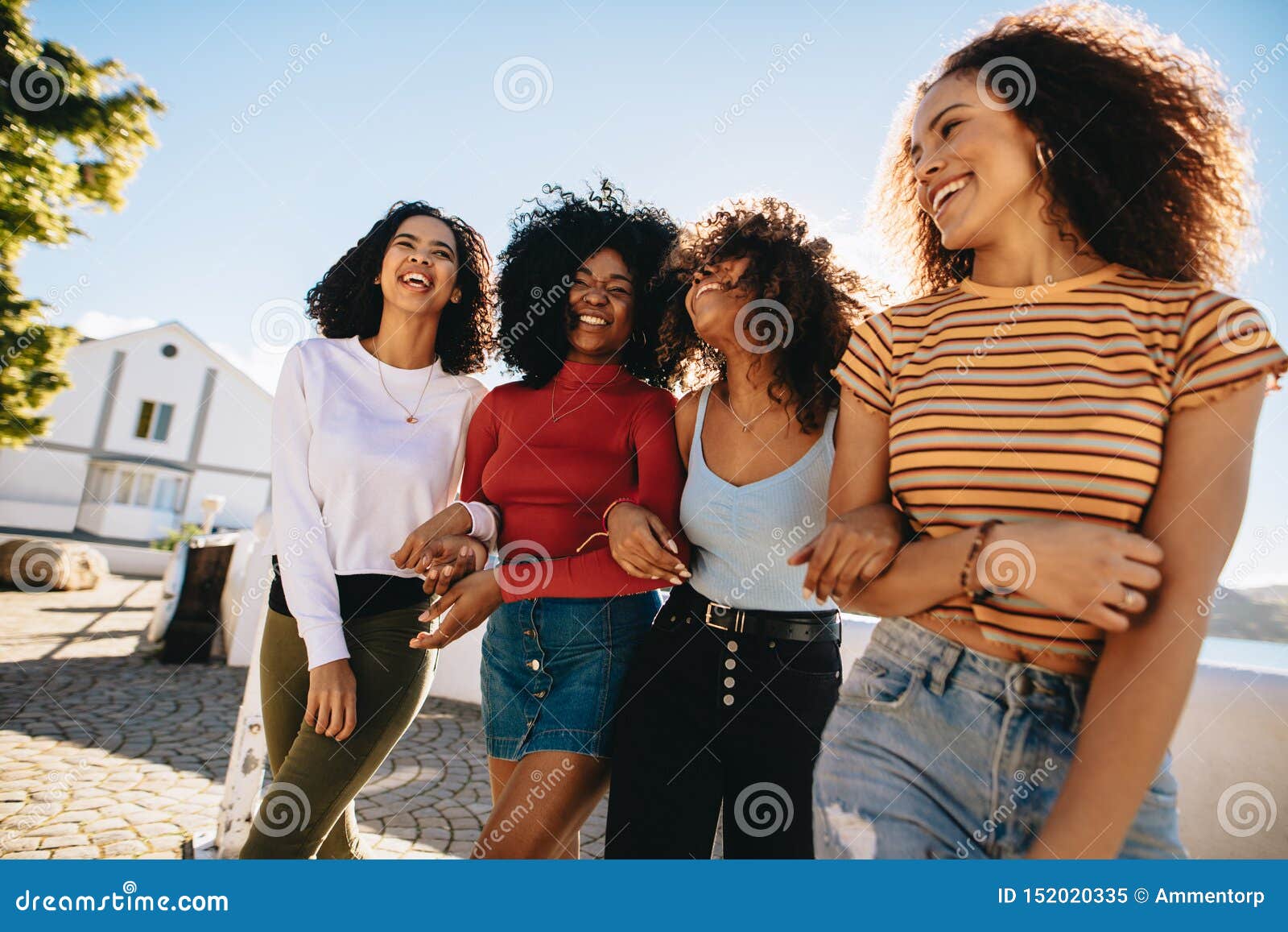Girls Enjoying Outdoors Stock Image Image Of Four People 152020335