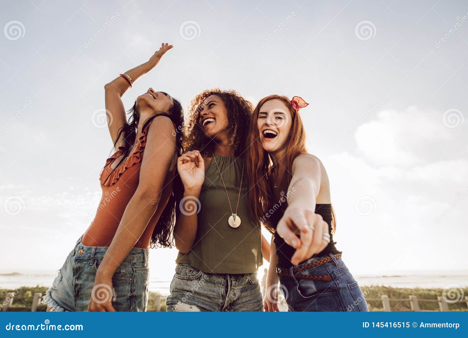Girls Enjoying Summer Holidays Stock Image Image Of Together Happy