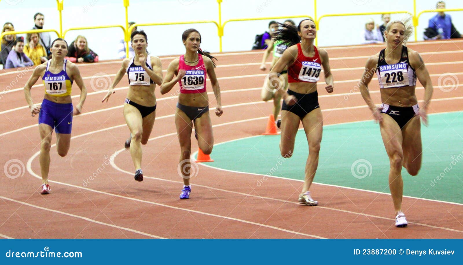 Girls On Finish 100 Meters Dash Editorial Photo | CartoonDealer.com ...