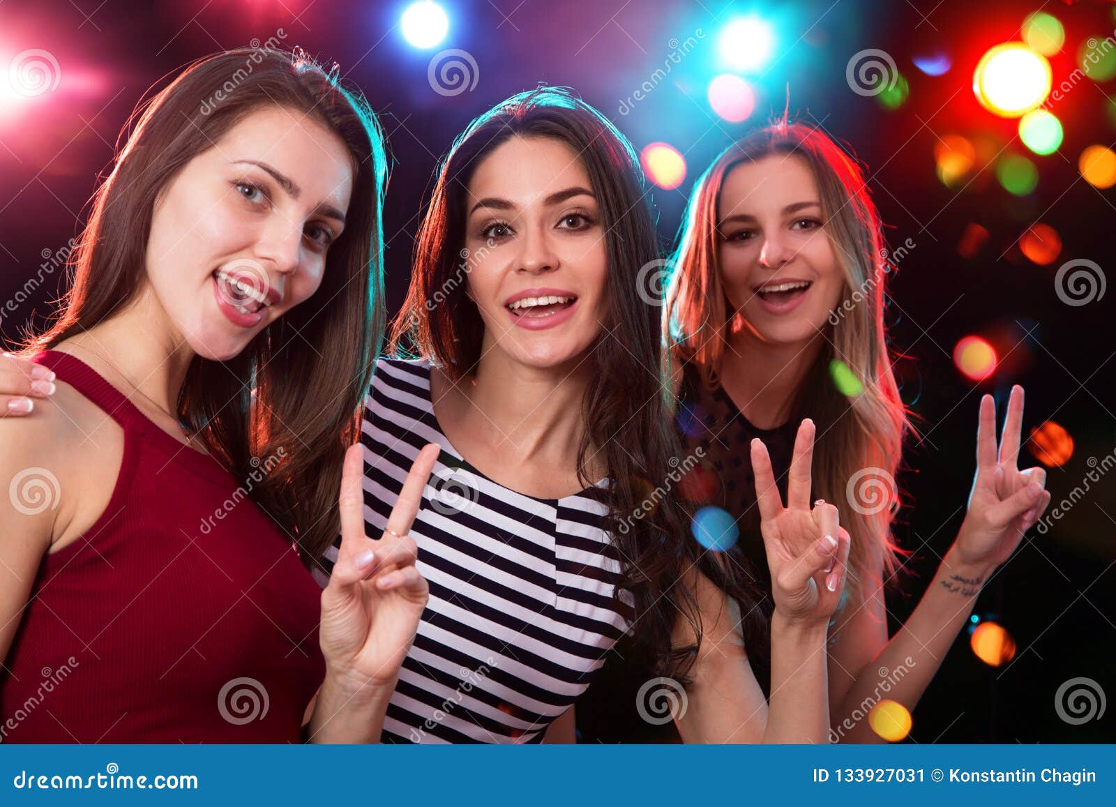 Girls Fun Posing at a Party Stock Image - Image of beautiful, holidays ...