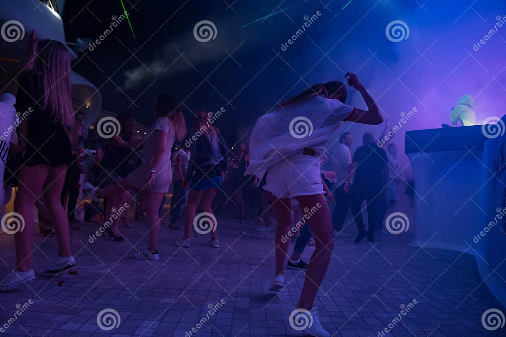Girls Go Wild Dancing In A Night Club In Odessa Ukraine Editorial Photography Image Of