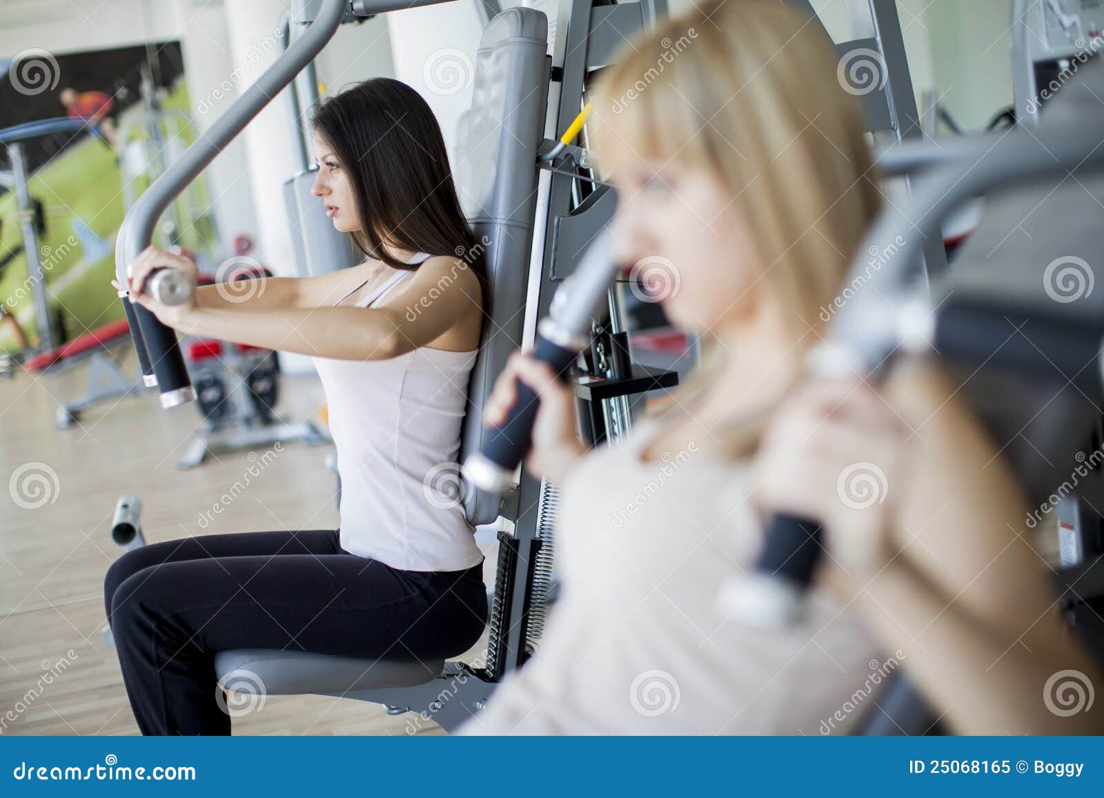 Girls in the gym stock image. Image of people, clothing - 25068165