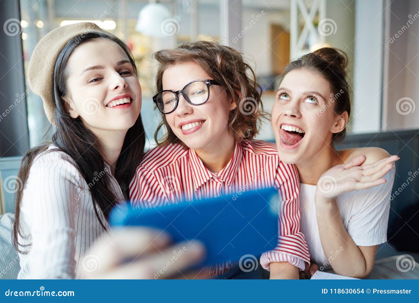 Girls having fun stock photo. Image of gadget, enjoy - 118630654