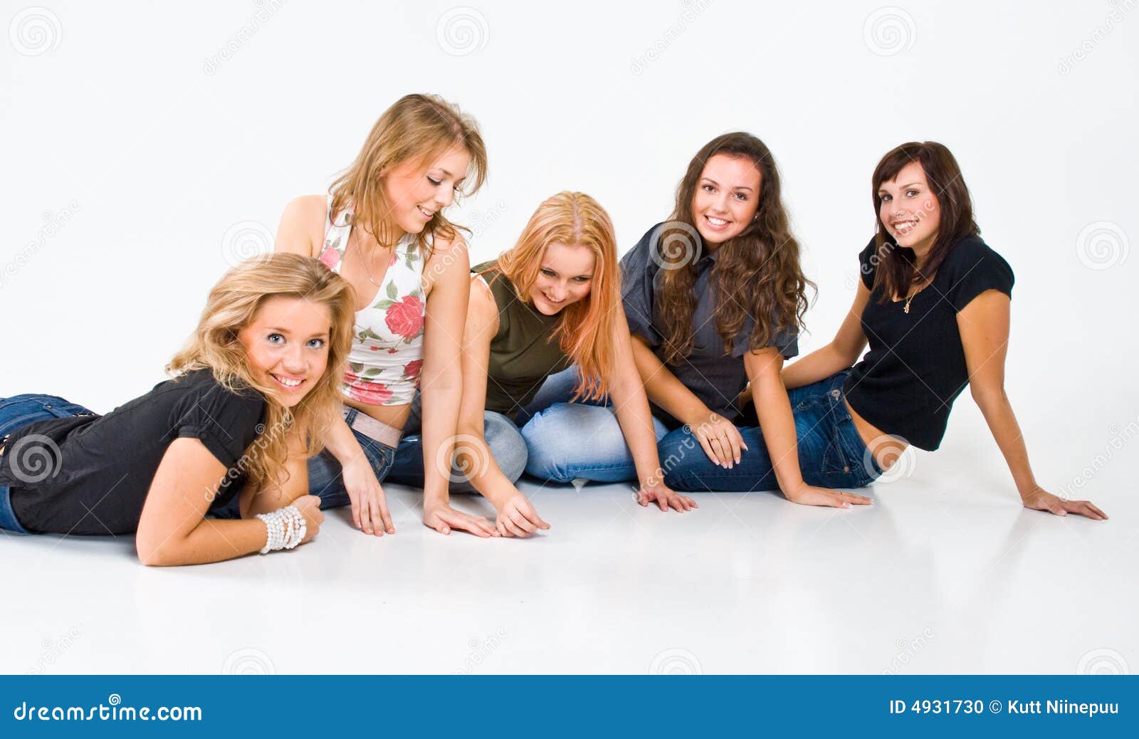 Girls having fun in studio stock photo. Image of jovial - 4931730