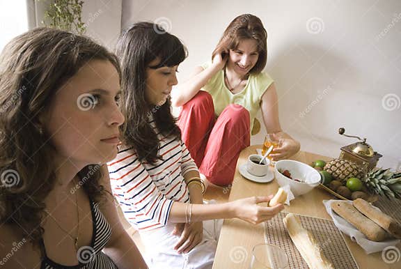Girls having lunch stock photo. Image of friend, brunch - 2714568