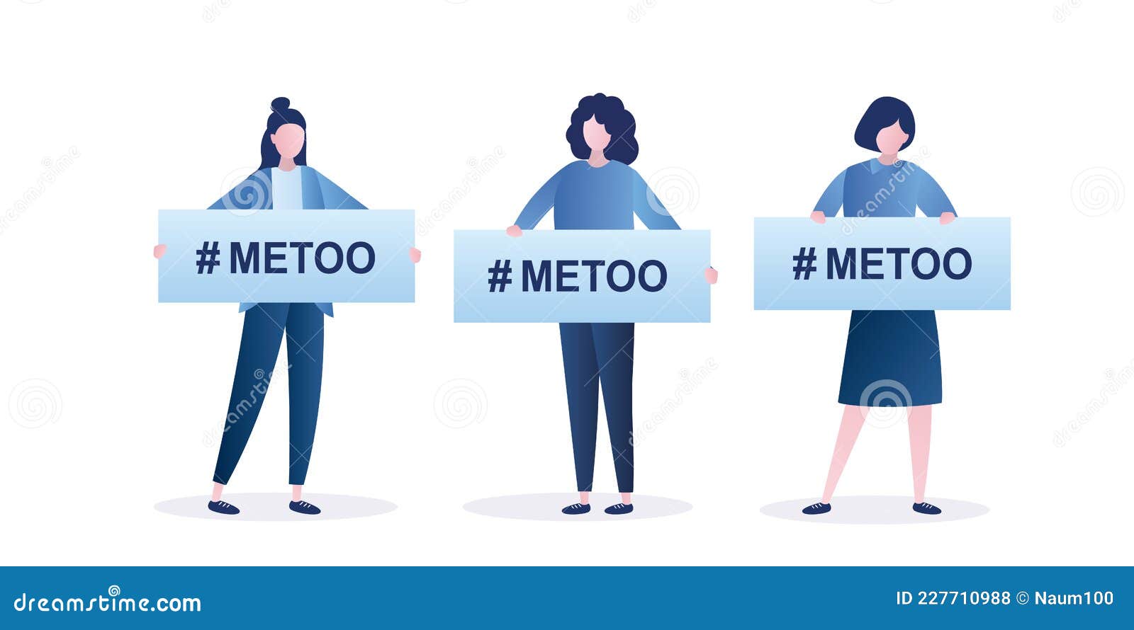Metoo Banner With Black Woman Face Profile Silhouette Rainbow Circle