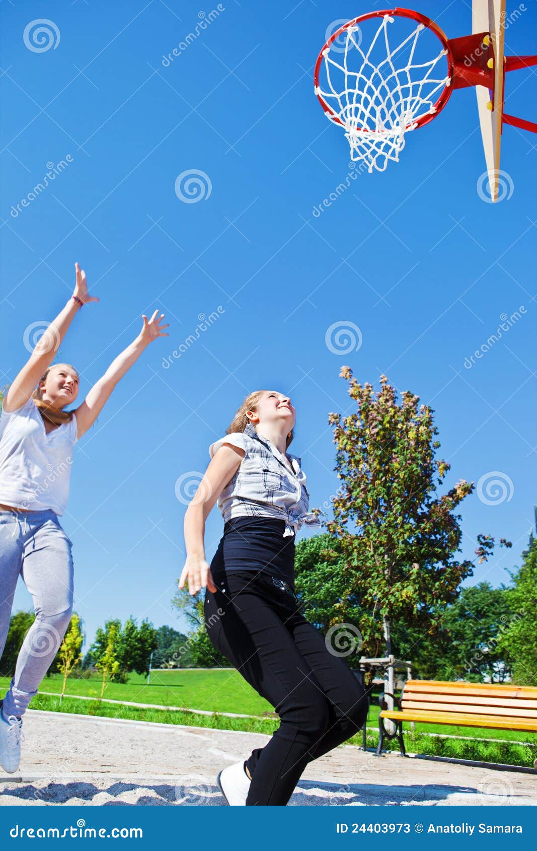 Girls jumping stock image. Image of cheerful, game, friendship - 24403973