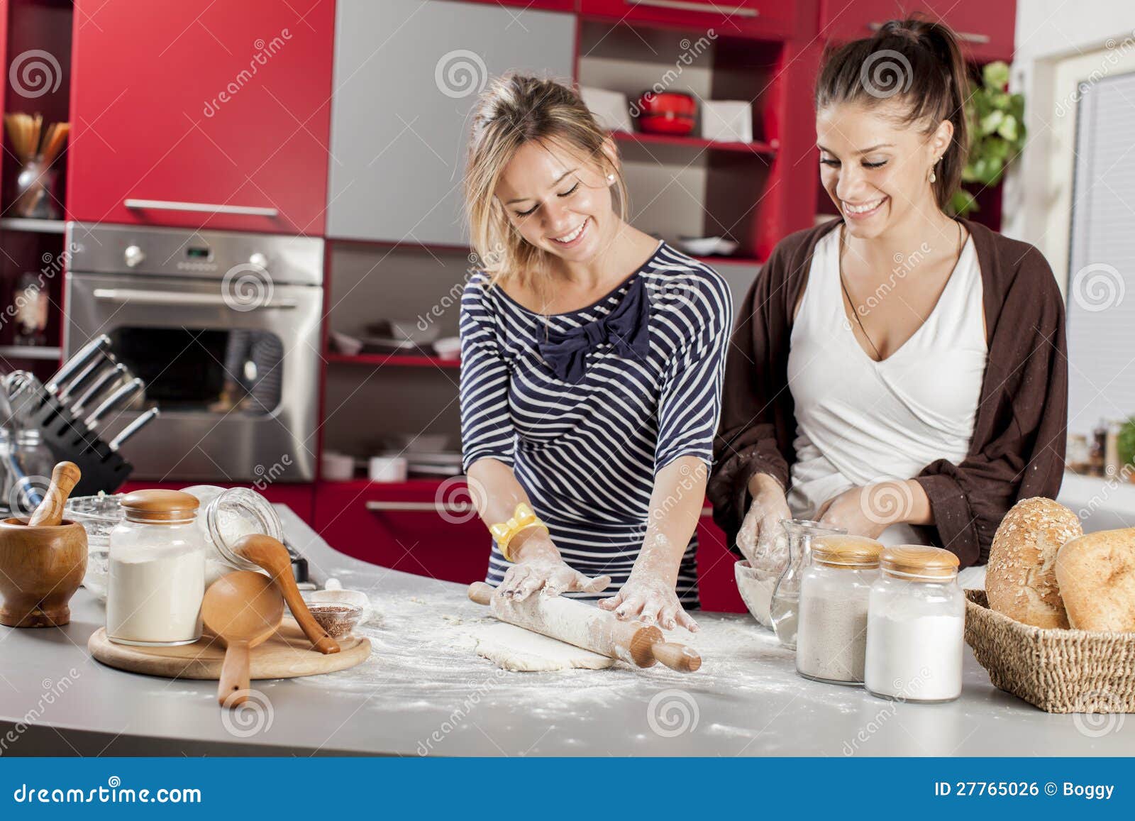 Girls in the kitchen stock photo. Image of girl, casual - 27765026