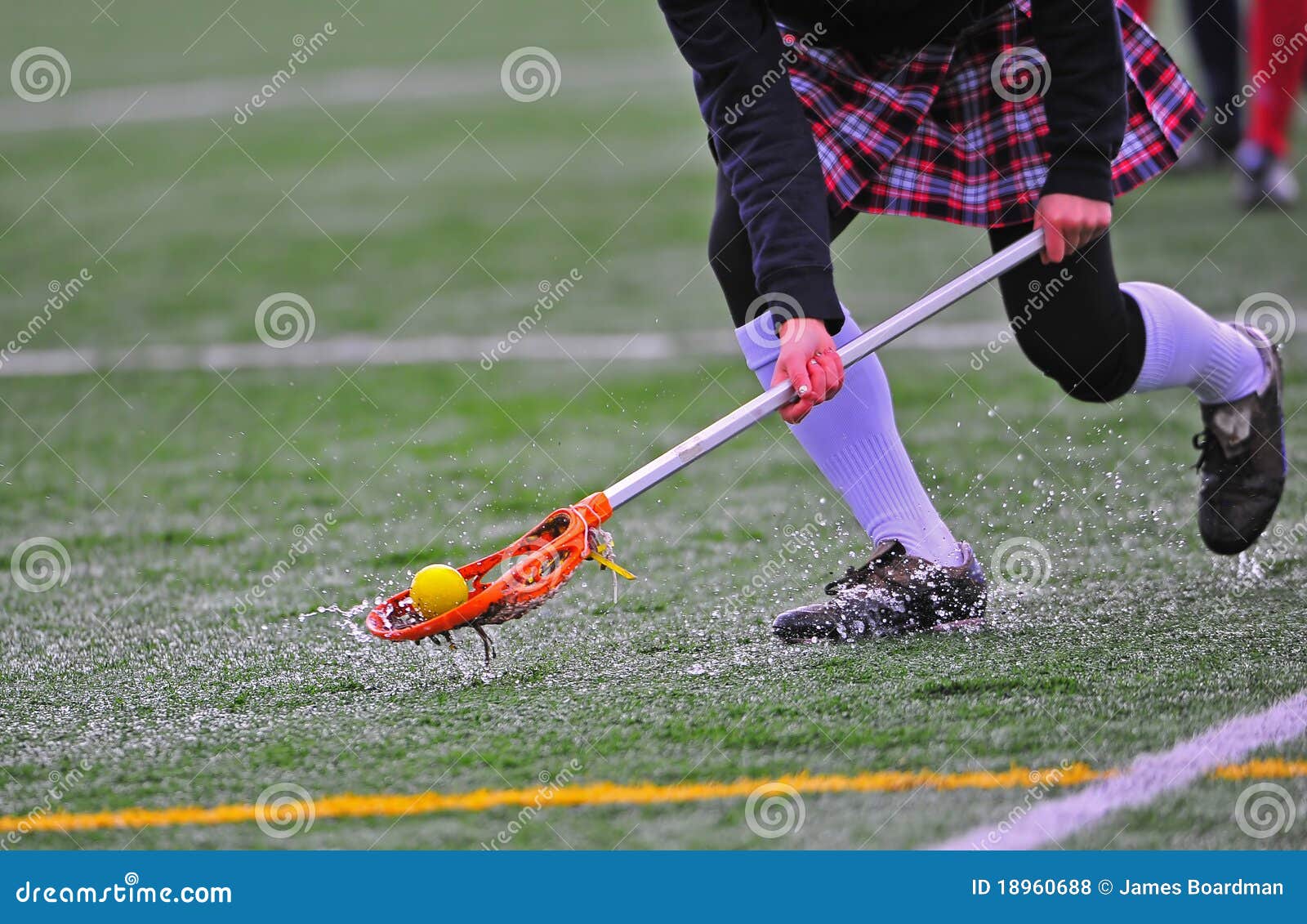 Girls lacrosse ball pick stock photo. Image of turf, scooping - 18960688