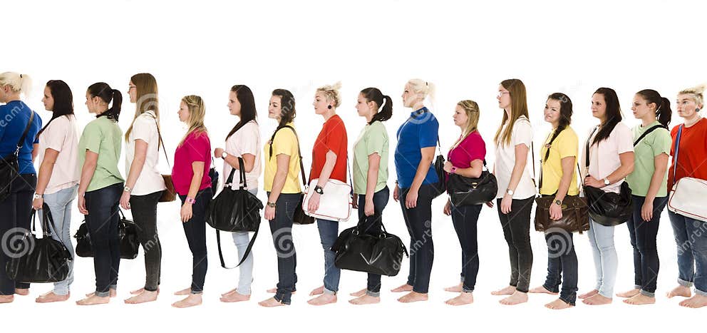 Girls in a line stock image. Image of people, friendship - 18924371