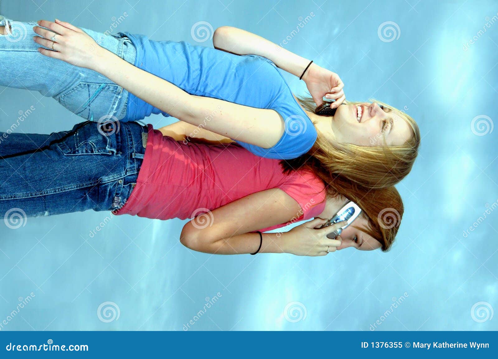 Girls making calls stock image. Image of outside, girl - 1376355