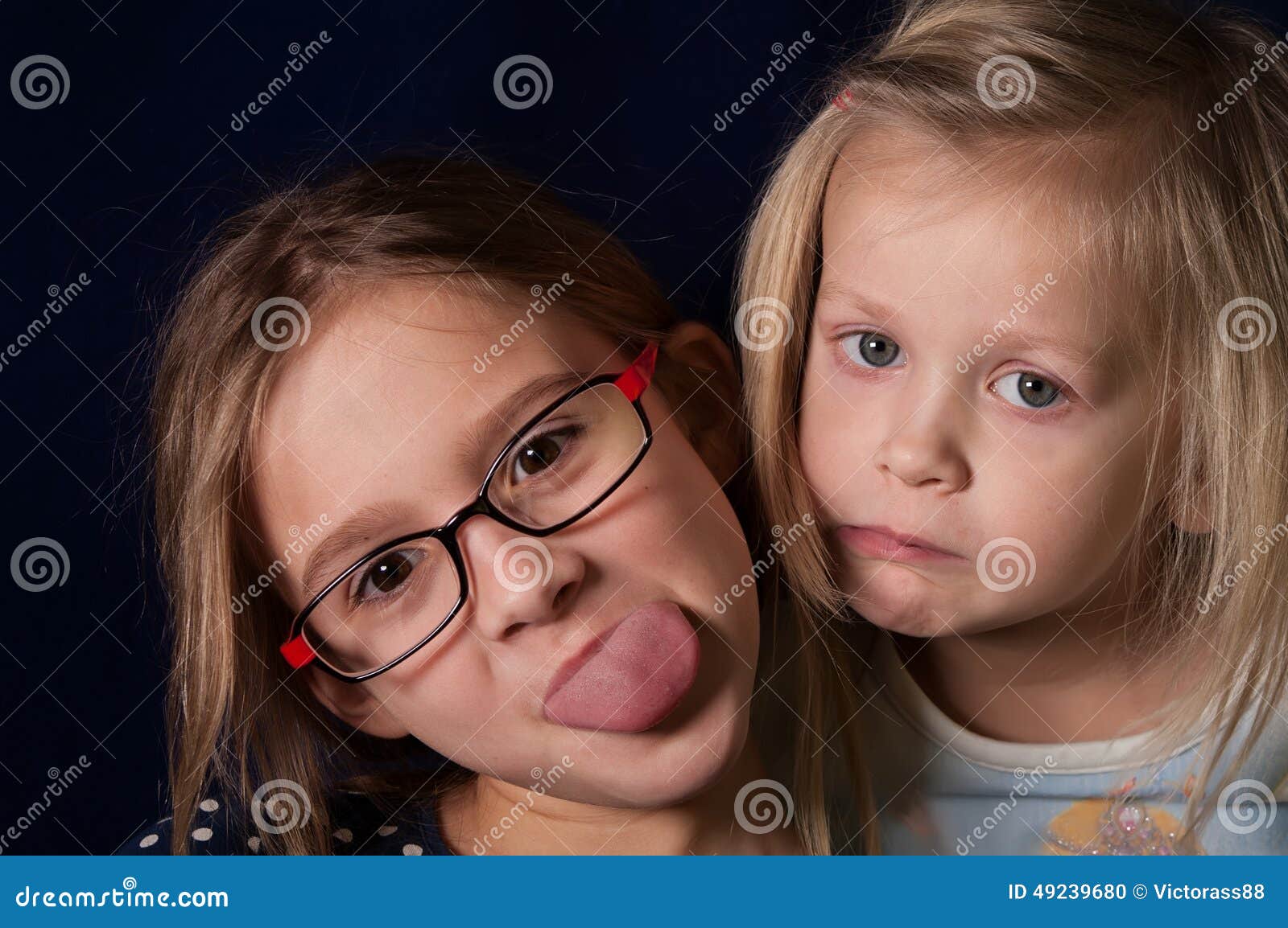 Girls Making Faces stock photo. Image of childhood, emotional - 49239680