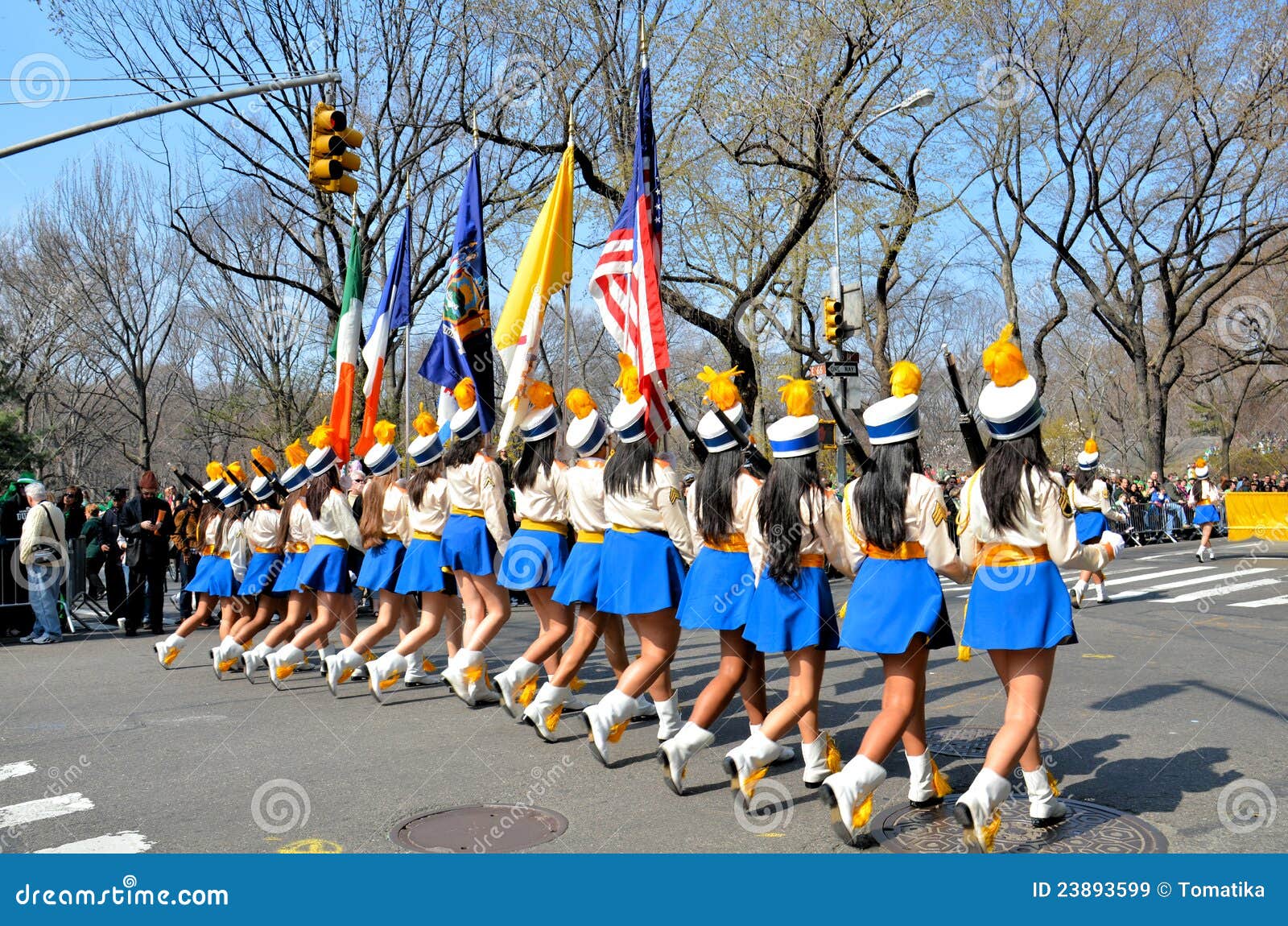 Girls Marching editorial stock image. Image of cabrini - 23893599