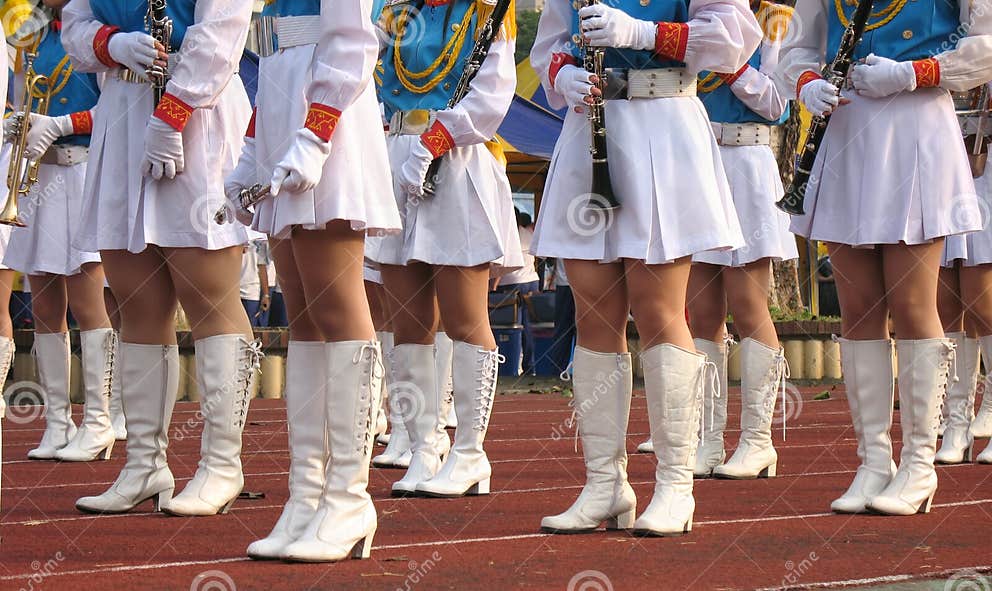 Girls Marching Band stock image. Image of trumpet, orchestra - 3928023