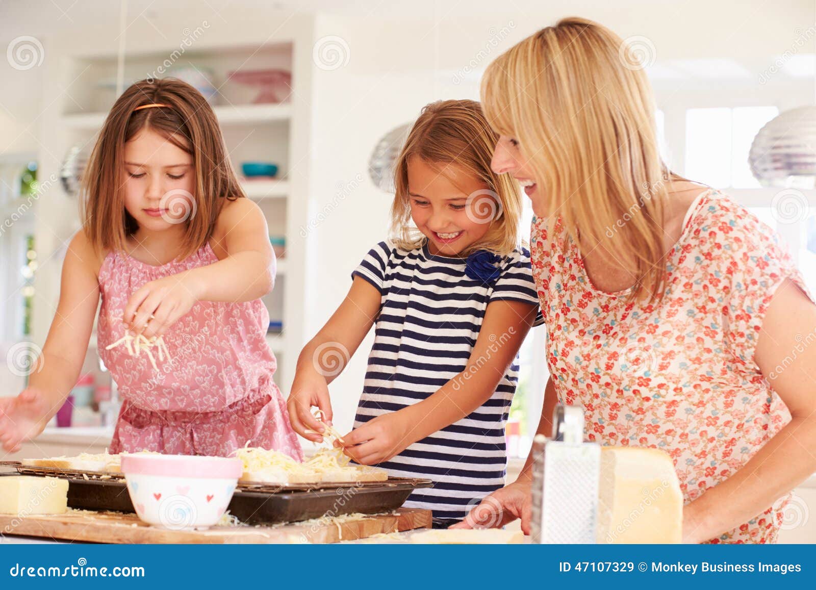 Mother And Son Making Gingerbread House Stock Photography ...
