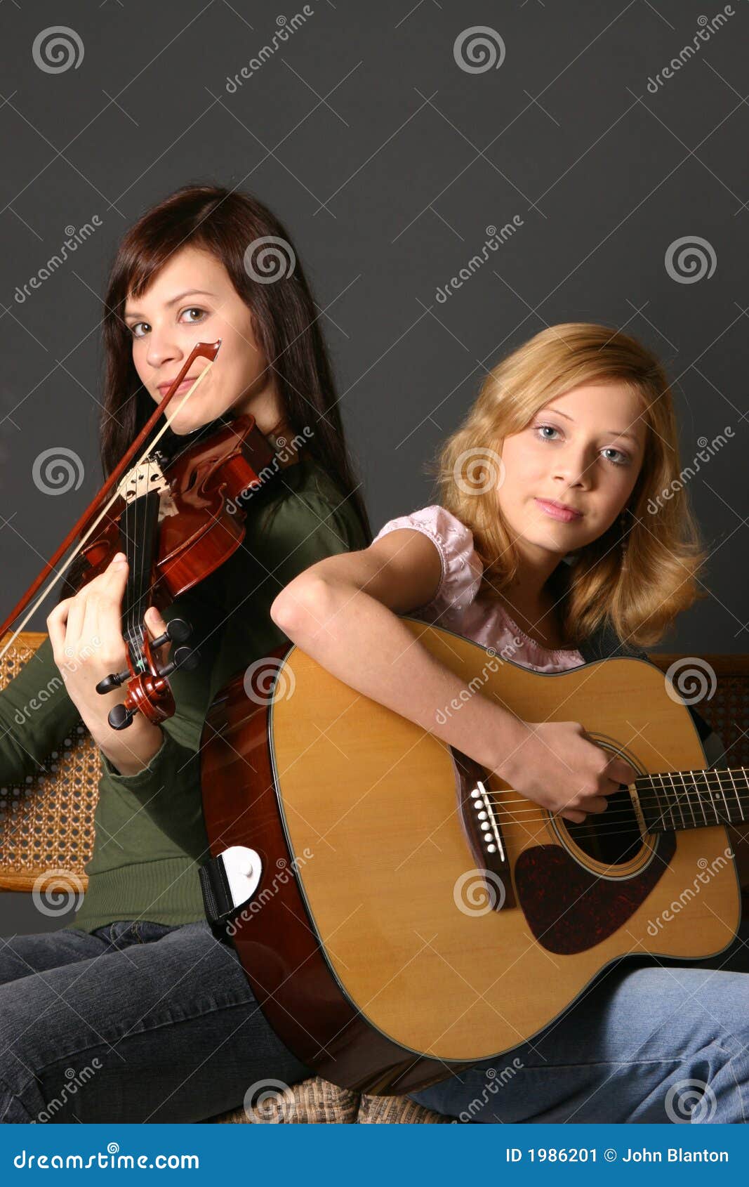 Girls With Musical Instruments Royalty-Free Stock Photo | CartoonDealer ...