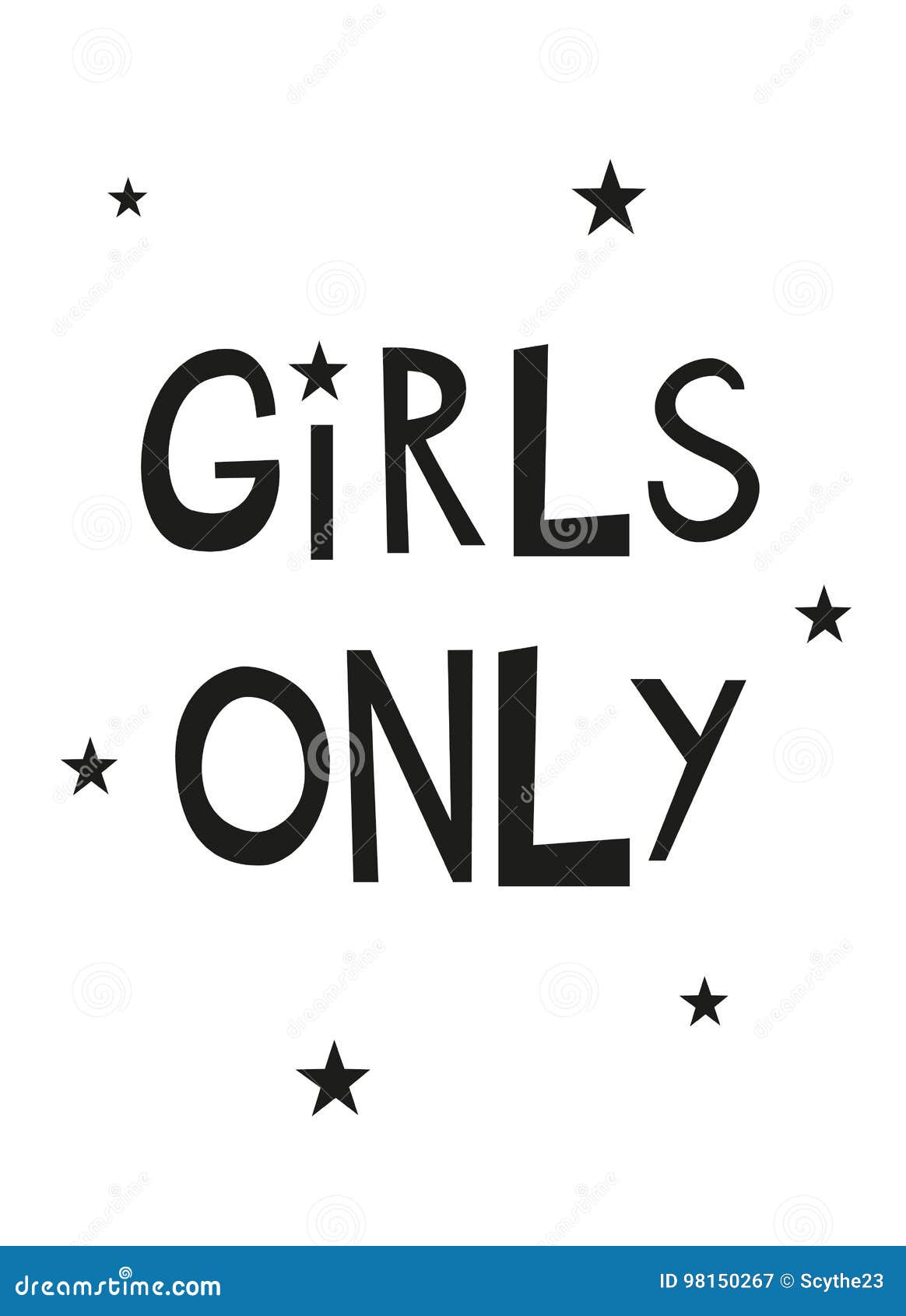 Girls Only Nursery Printable Poster Stock Illustration Illustration Of Digital Brother 98150267