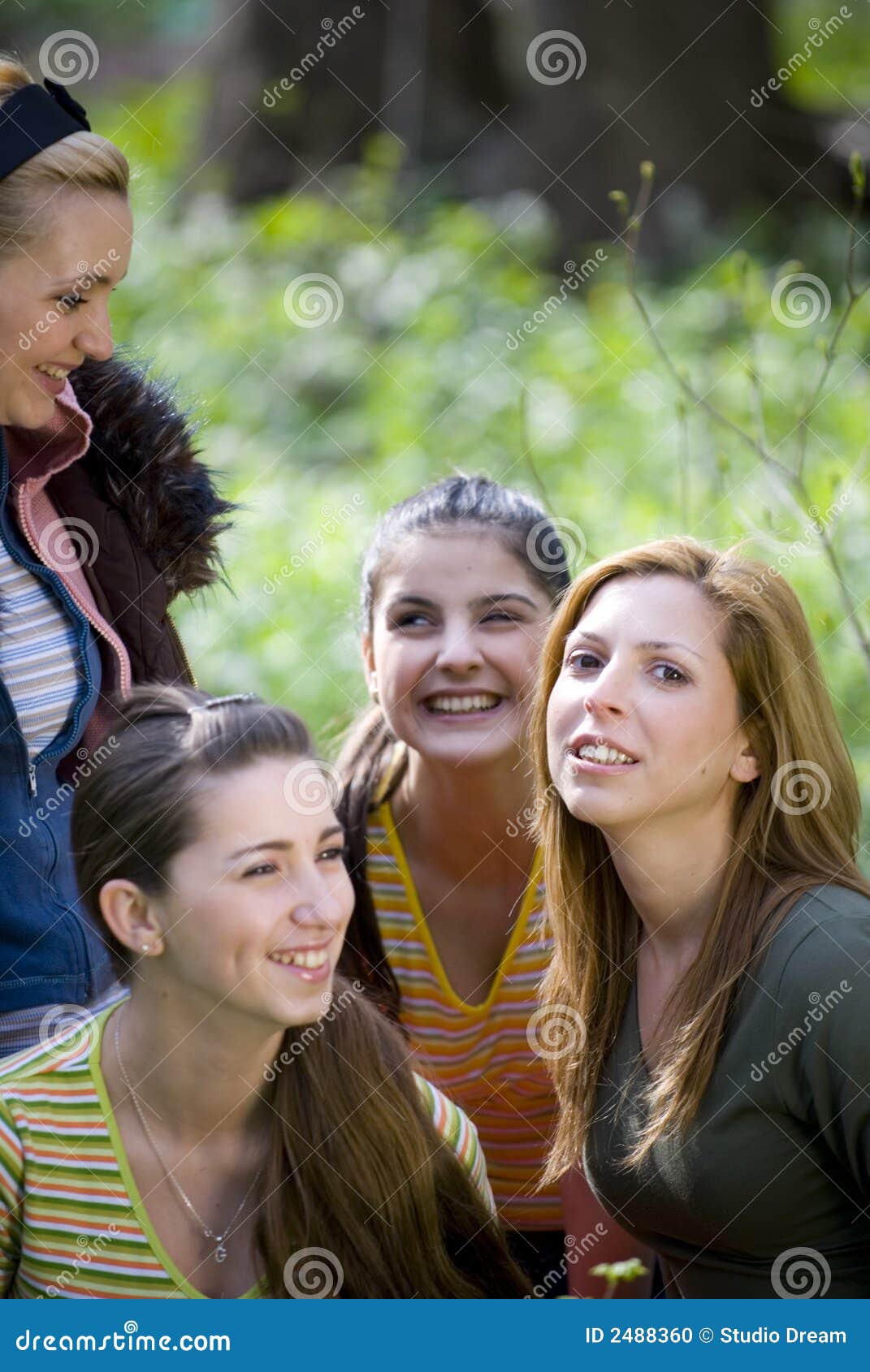 Girls outdoors stock photo. Image of smile, outdoor, happily - 2488360